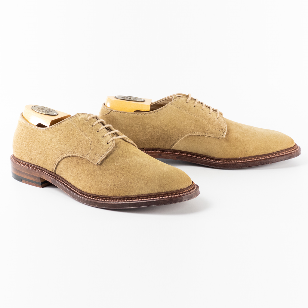 29332F Unlined Suede Plain Toe Blucher (Tan Suede) – The Alden Shop