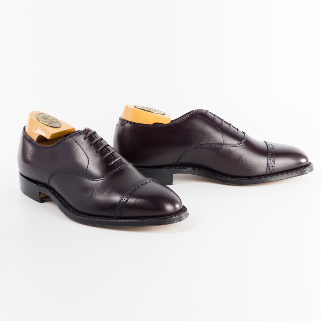 905 Perf Tip Bal Oxford Burgundy Calf The Alden Shop